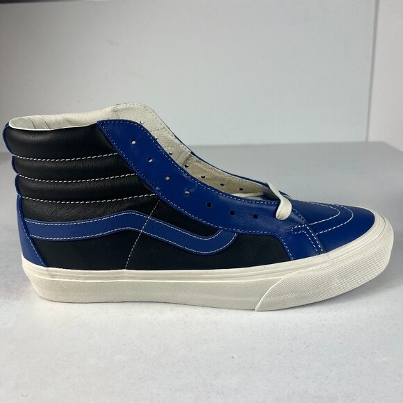 Vans | Shoes | Vans Sk8 Hi Leather Shoe Men 1 True Blue Black ...